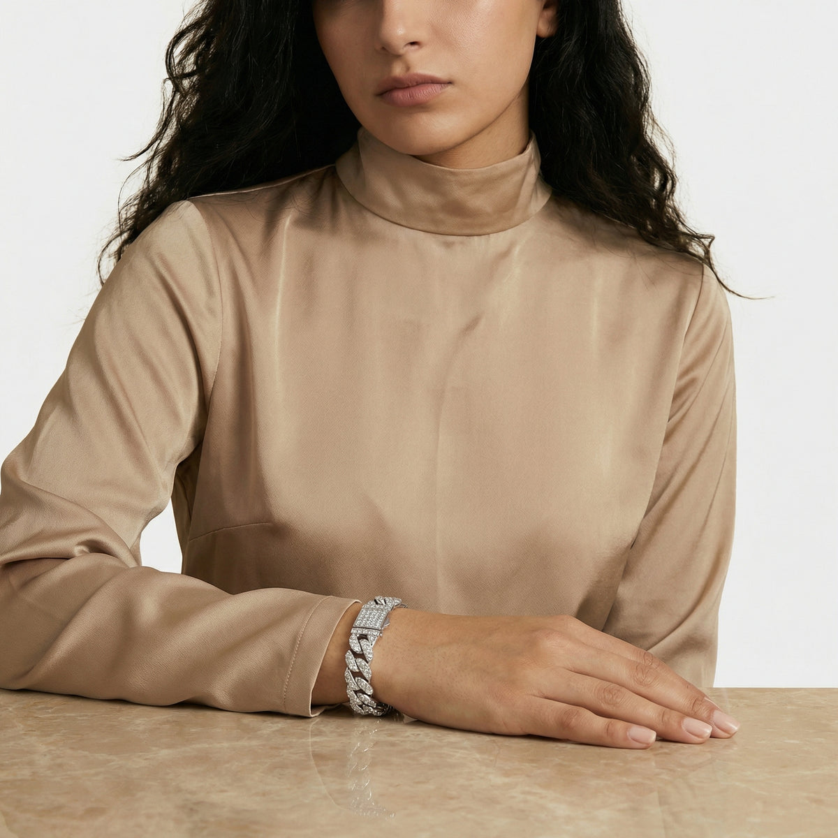 Sawsan Moissanite Cuban Bracelet